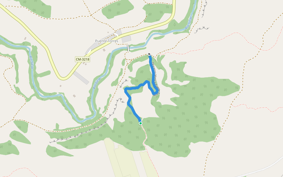 Puente Torres technical descent in Castilla-La Mancha | Walking Map