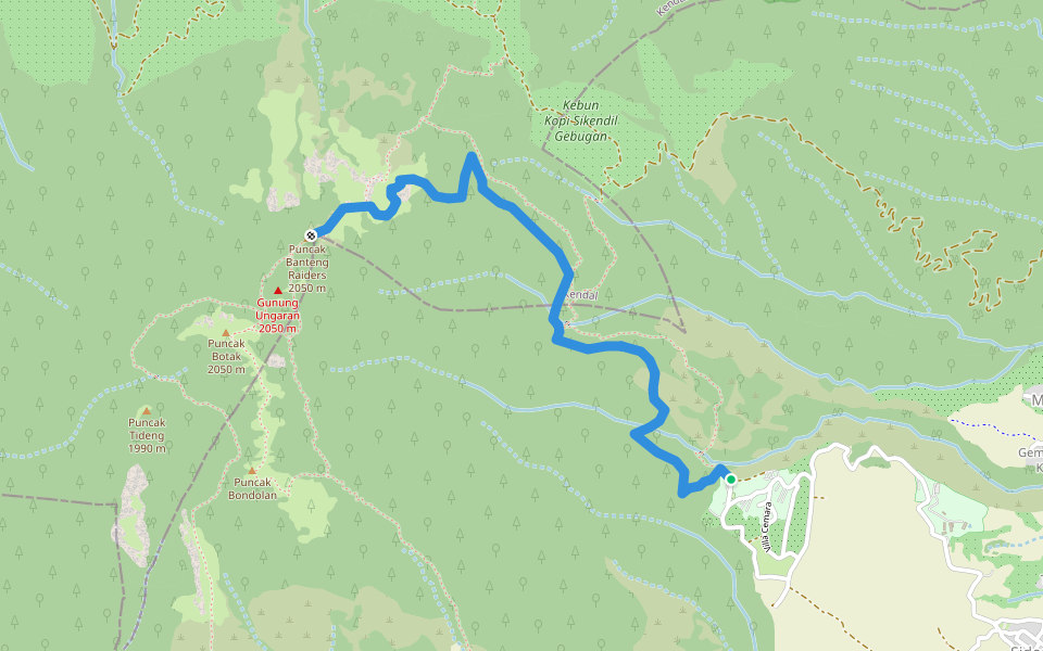 Trek Ungaran via Mawar | Walking Map
