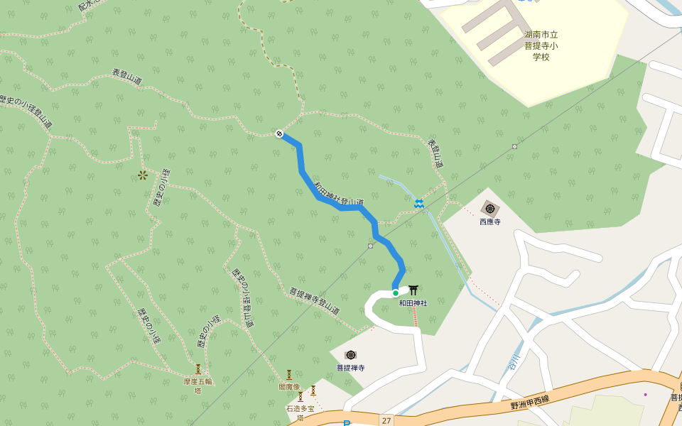 Wada Shrine mountain trail in Shiga | Walking Map