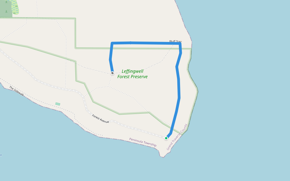 Bluff Trail in Michigan | Walking Map