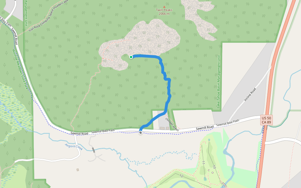 Climbing Approach trail in California | Walking Map