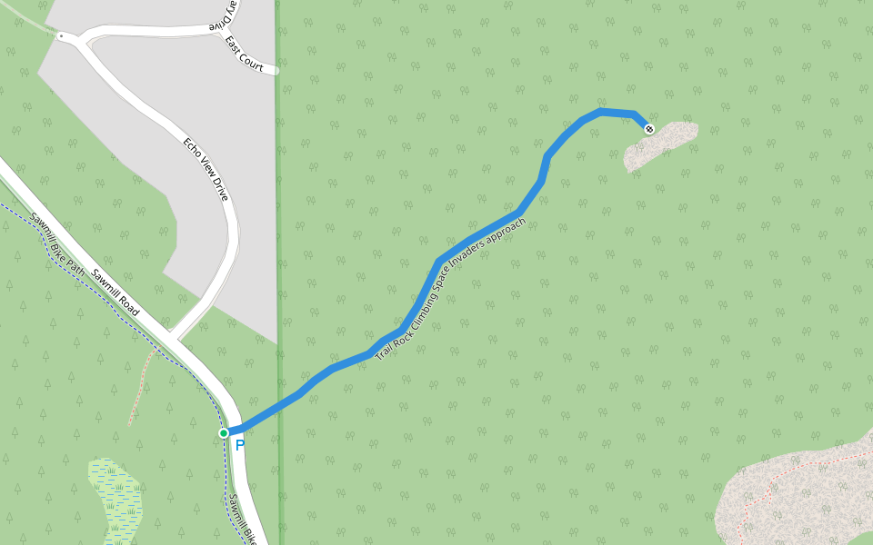 Trail Rock Climbing Space Invaders approach Walking and Running - South ...