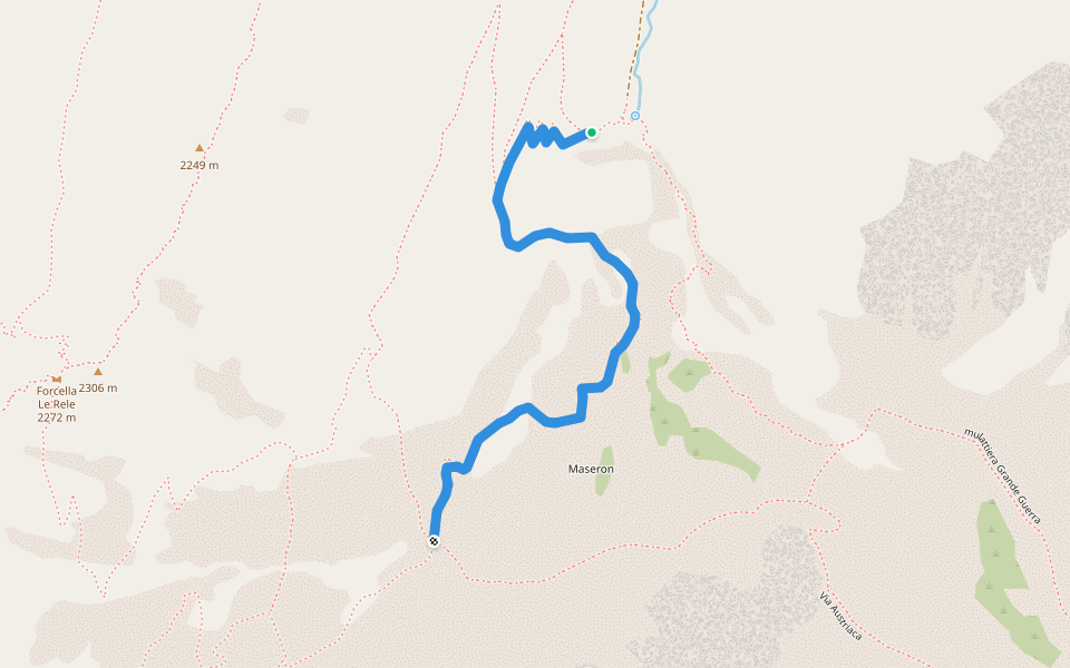 New variant of the Sadole mule track due to interruption of the old ...