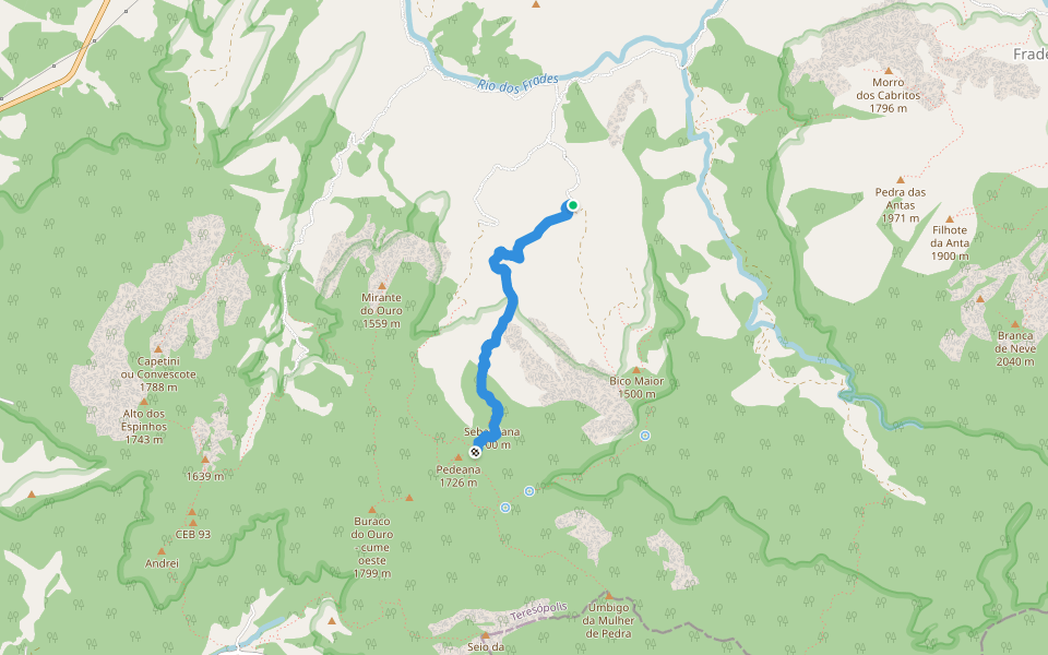 Trail crossing the Sebastianas | Walking Map