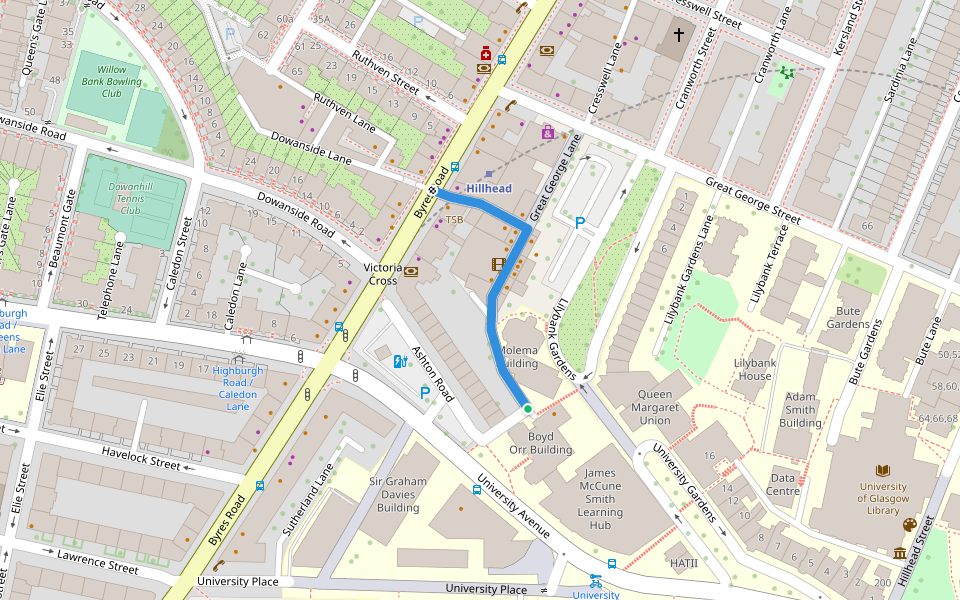 Ashton Lane Walking And Running Trail - Glasgow, Scotland | Pacer