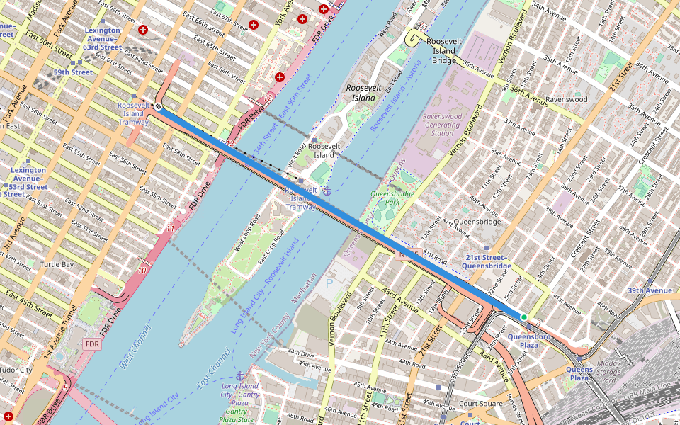 Ed Koch Queensboro Bridge Path in New York | Walking Map