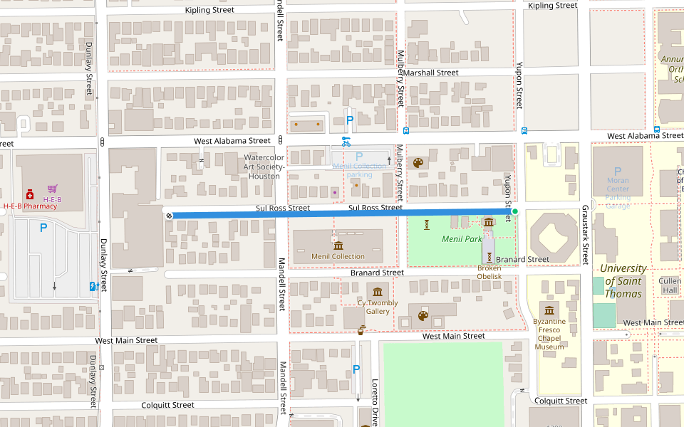 Sul Ross Street] Walking And Running Trail - Houston, Texas | Pacer