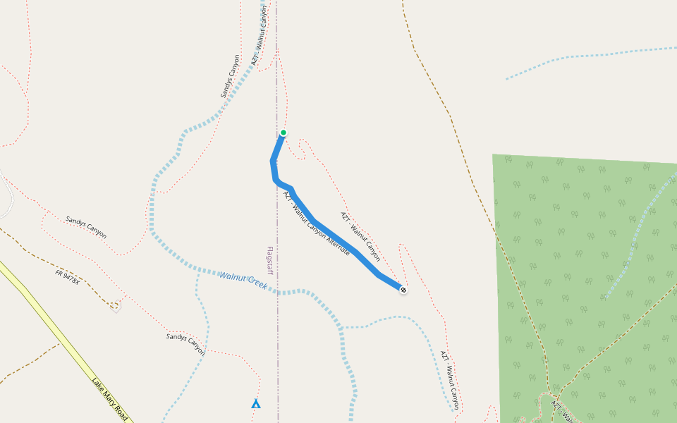 AZT - Walnut Canyon Alternate in Arizona | Walking Map