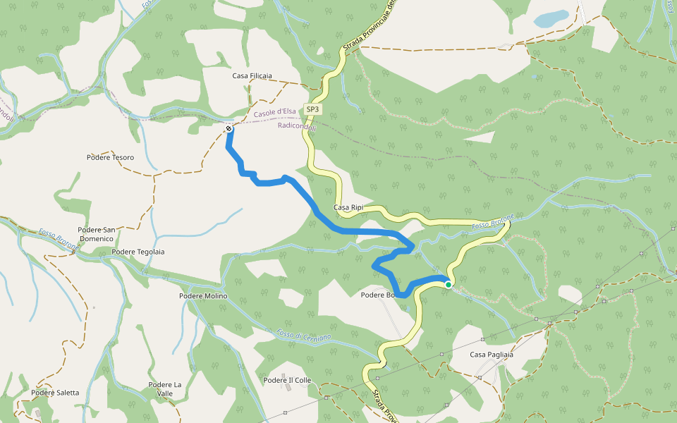 Bridge of the filicaia steeps | Walking Map