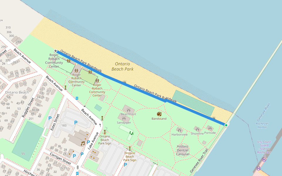Ontario Beach Park Boardwalk in New York | Walking Map