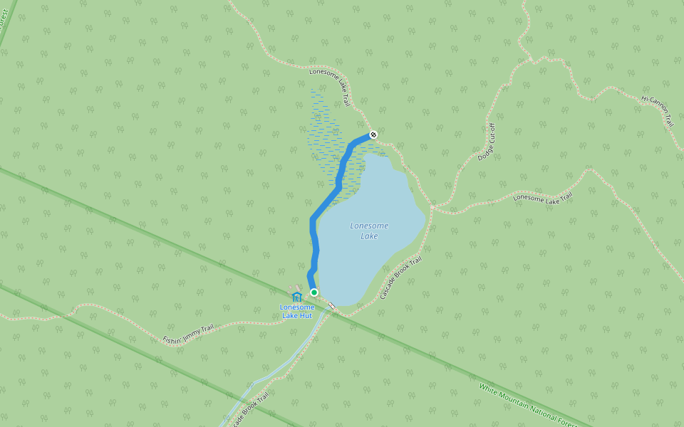 Around Lonesome Lake Trail in New Hampshire | Walking Map