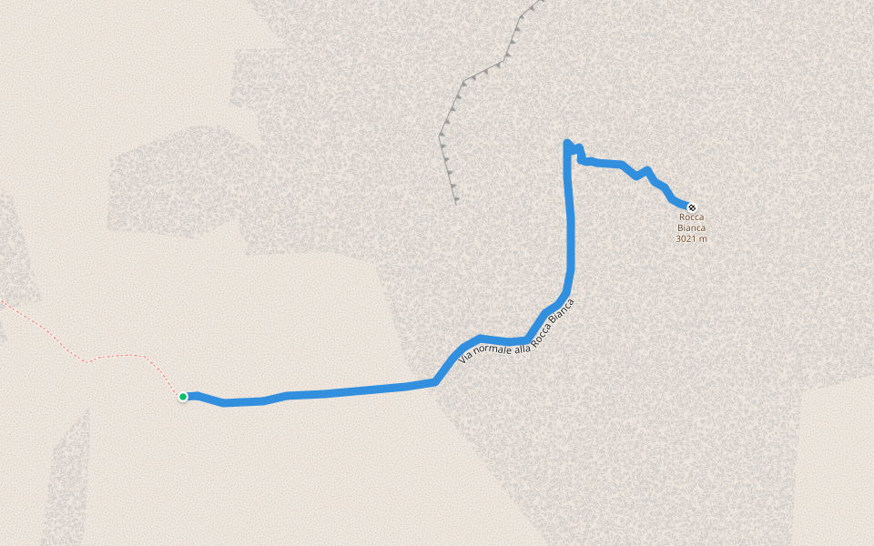 Normal route to Rocca Bianca | Walking Map