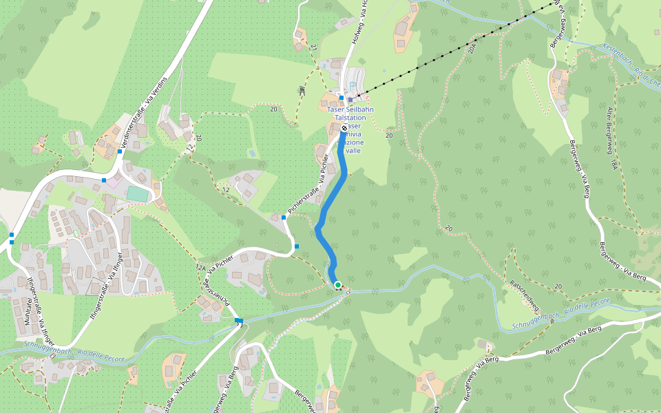 Schenner Waalweg - Scena Canal Path | Walking Map