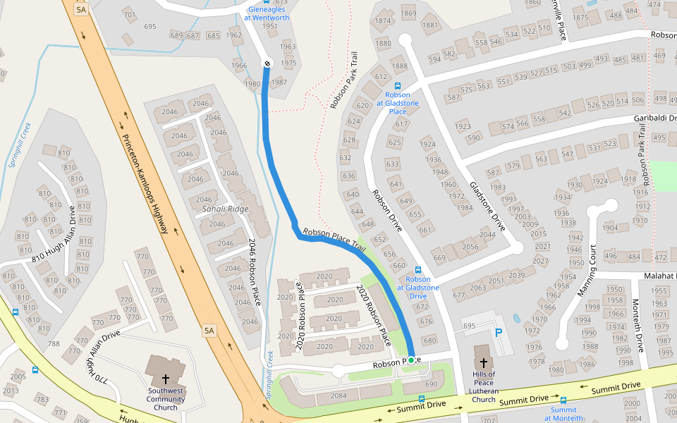 Robson Place Trail in British Columbia | Walking Map