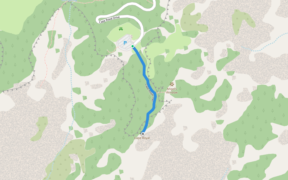 Cape Royal Trail in Arizona | Walking Map