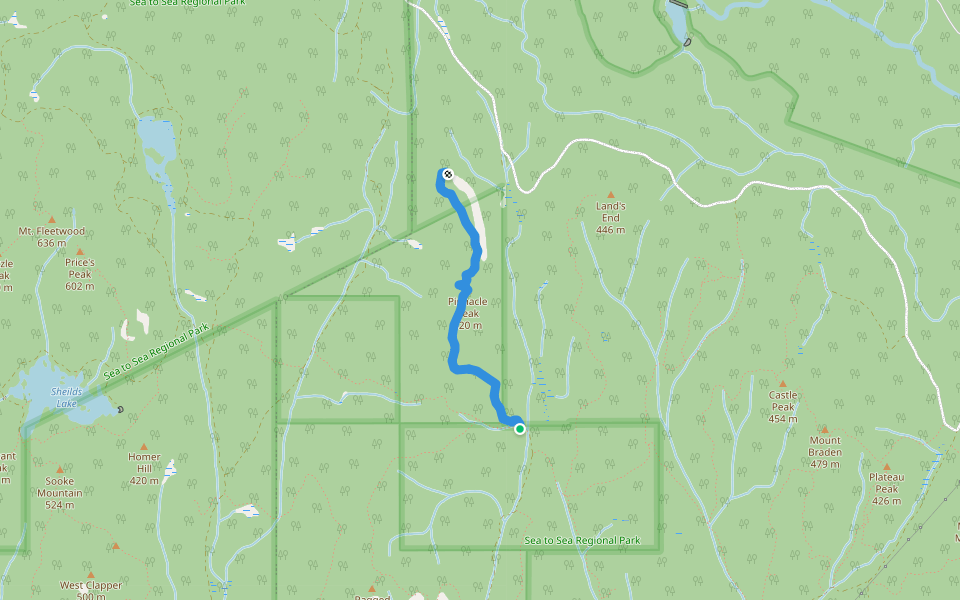 Pinnacle Ridge Trail in British Columbia | Walking Map