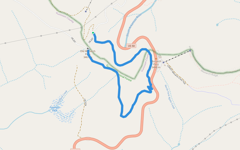 Monarch Crest - CDNST Trail 531 in Colorado | Walking Map