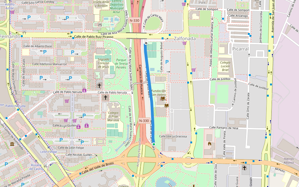 Karl Marx Street in Aragón | Walking Map