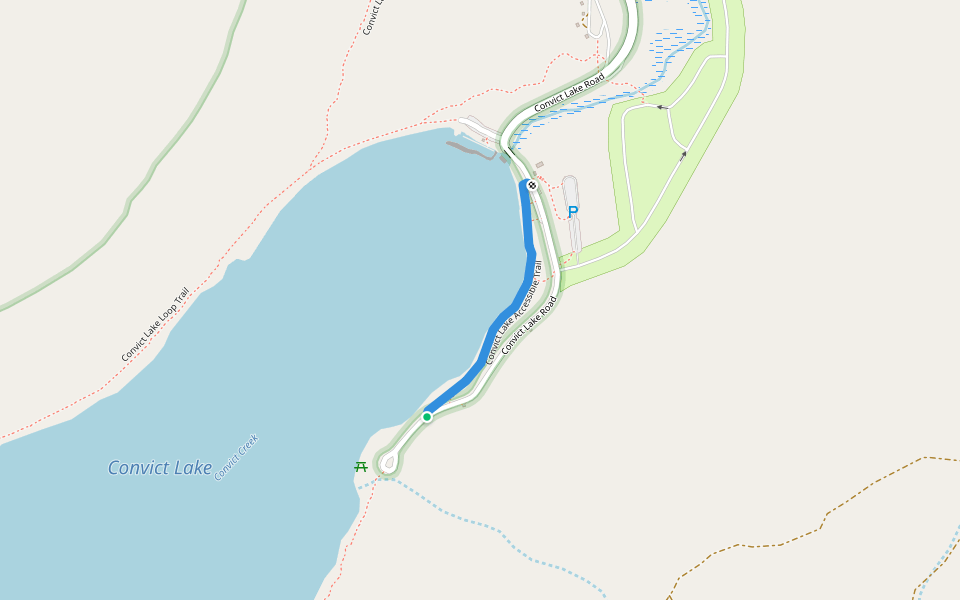 Convict Lake Accessible Trail in California | Walking Map