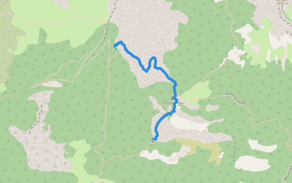 Ferrata dei Funs "Ico Quaranta" | Walking Map
