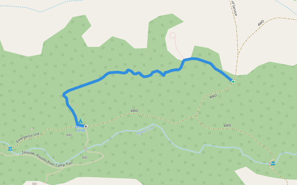 Zastrow Camp - Zastrow Turnaround Trail in New Mexico | Walking Map