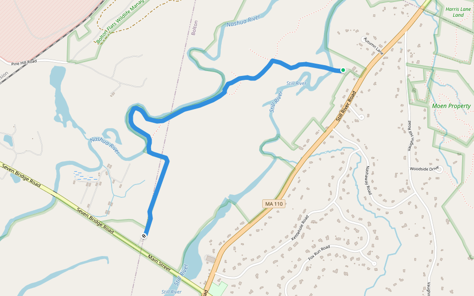 Bolton Flats Trail in Massachusetts | Walking Map