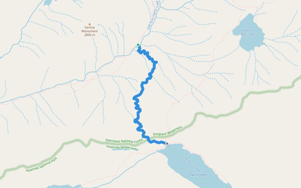 Twin Lakes Trail Hiking - Pinecrest, California | Pacer