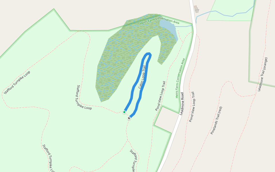 Cabin Loop Trail in Massachusetts | Walking Map