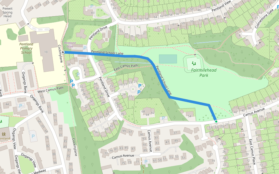 Pentland School Lane in Scotland | Walking Map