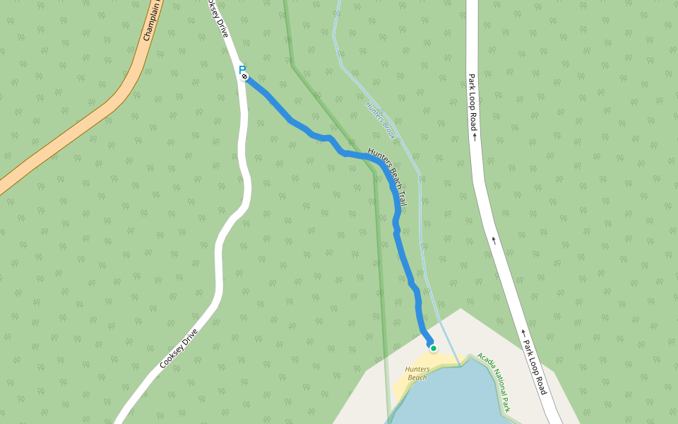 Hunters Beach Trail in Maine | Walking Map