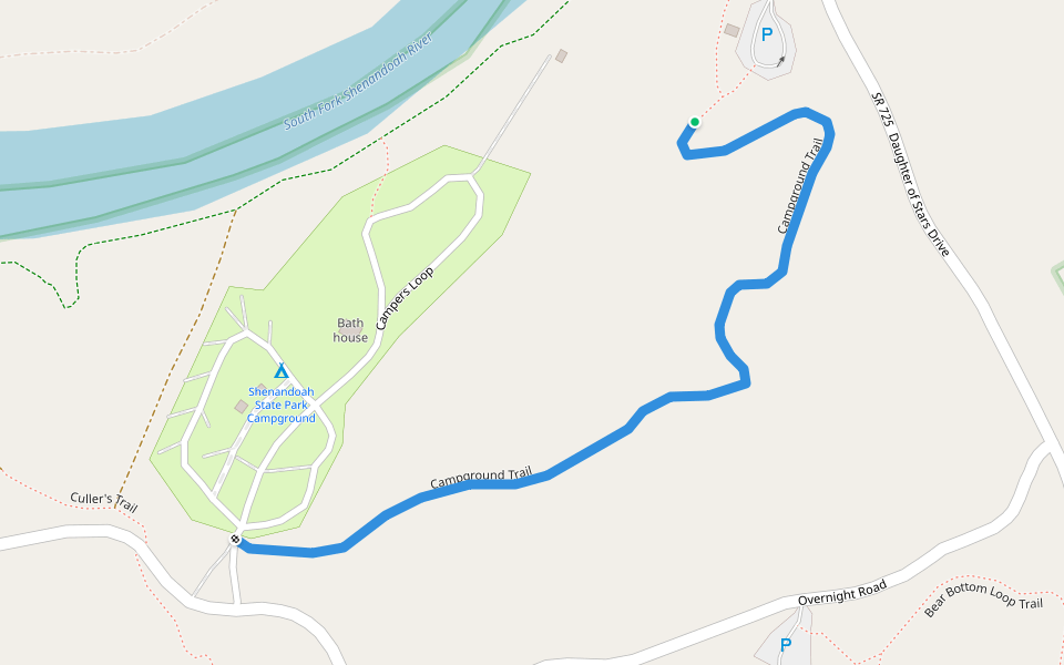 Campground Trail in Virginia | Walking Map