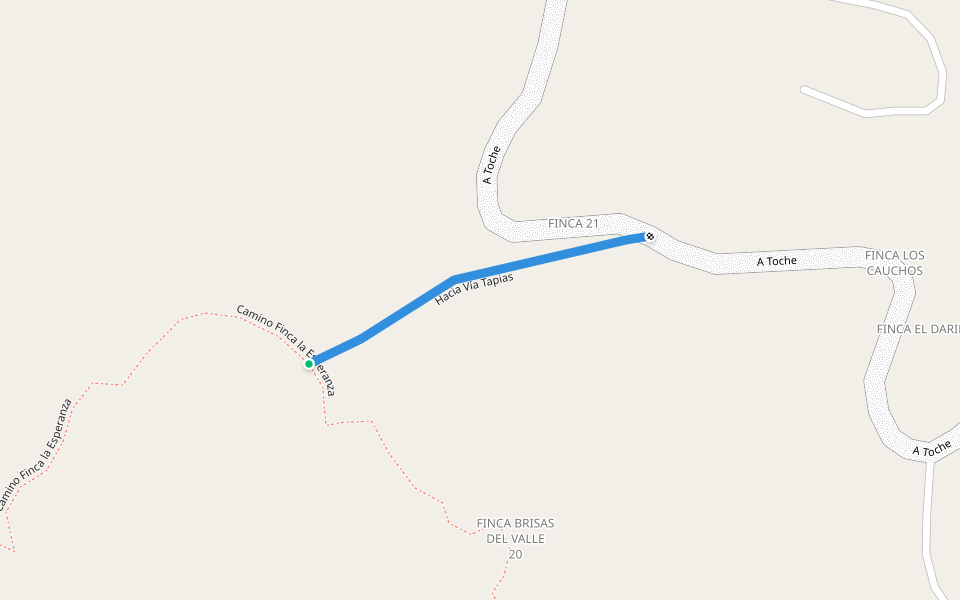 Towards Via Tapias | Walking Map