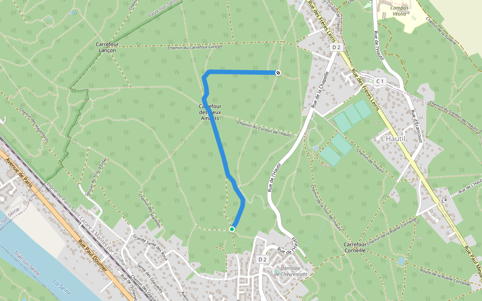 Chemin aux Vaches Sentier de randonnée - Ile de France | Pacer