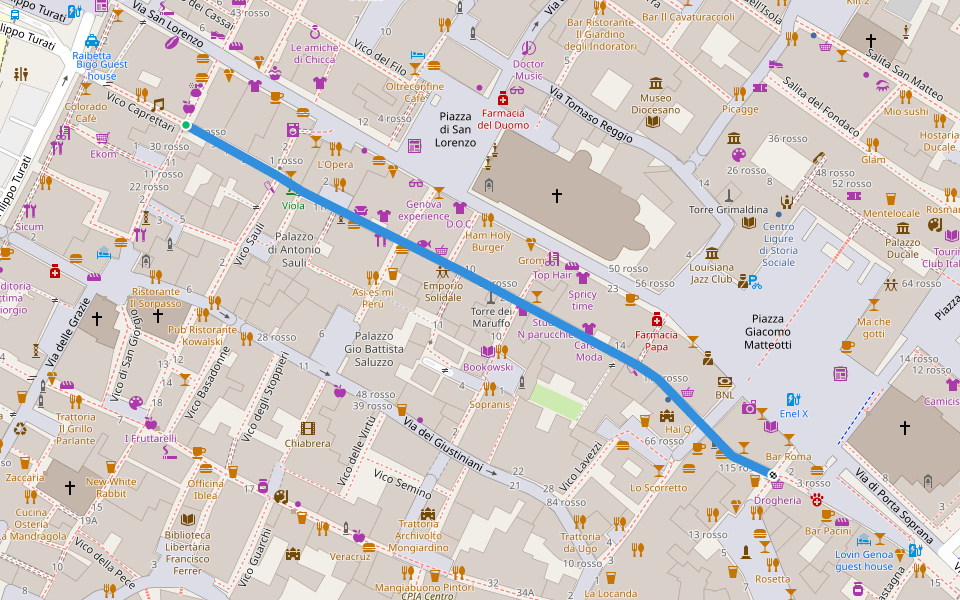 Via di Canneto il Lungo in Liguria | Walking Map