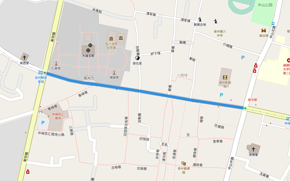 西街 Walking And Running Trail - Quan Zhou Shi, Fu Jian Sheng | Pacer