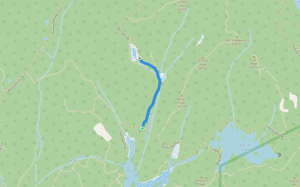 Bert Lake Trail in British Columbia | Walking Map