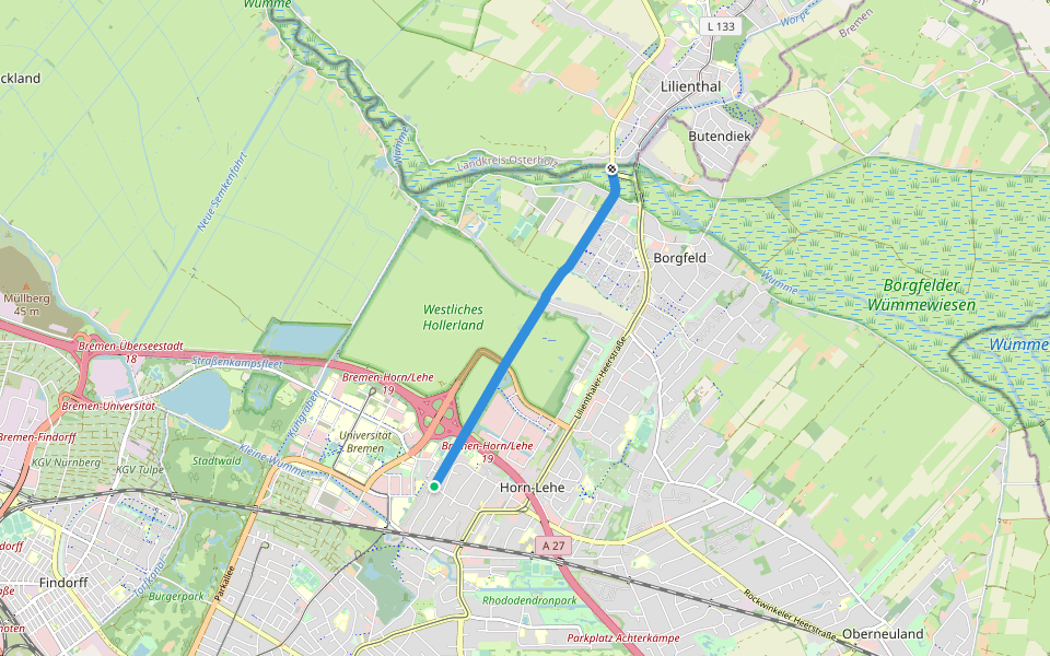 Jan Reiners hiking trail in Bremen | Walking Map