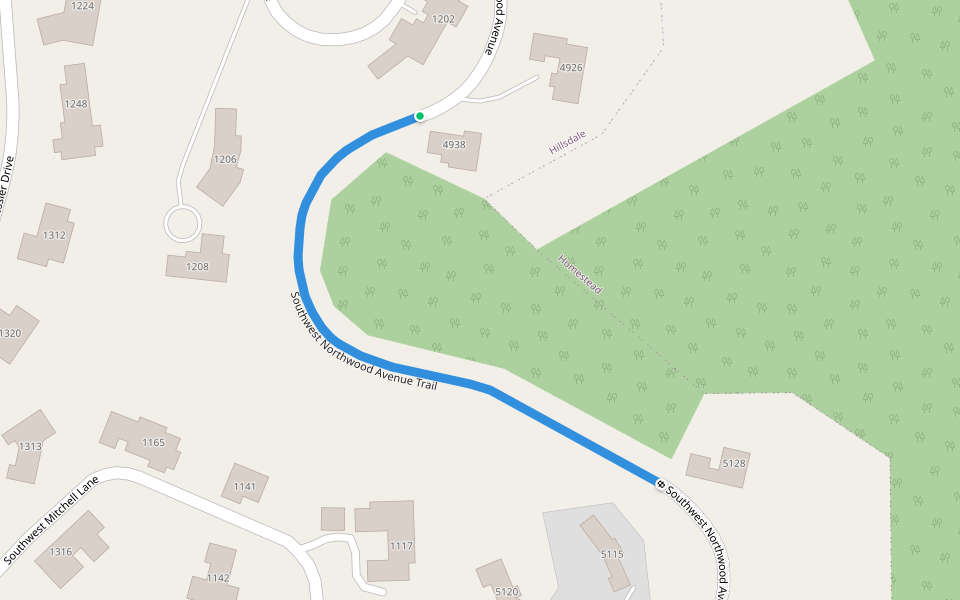 Southwest Northwood Avenue Trail in Oregon | Walking Map