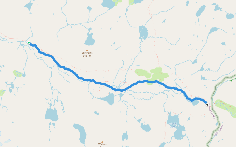 Golden Trout Lake Trail in California | Walking Map