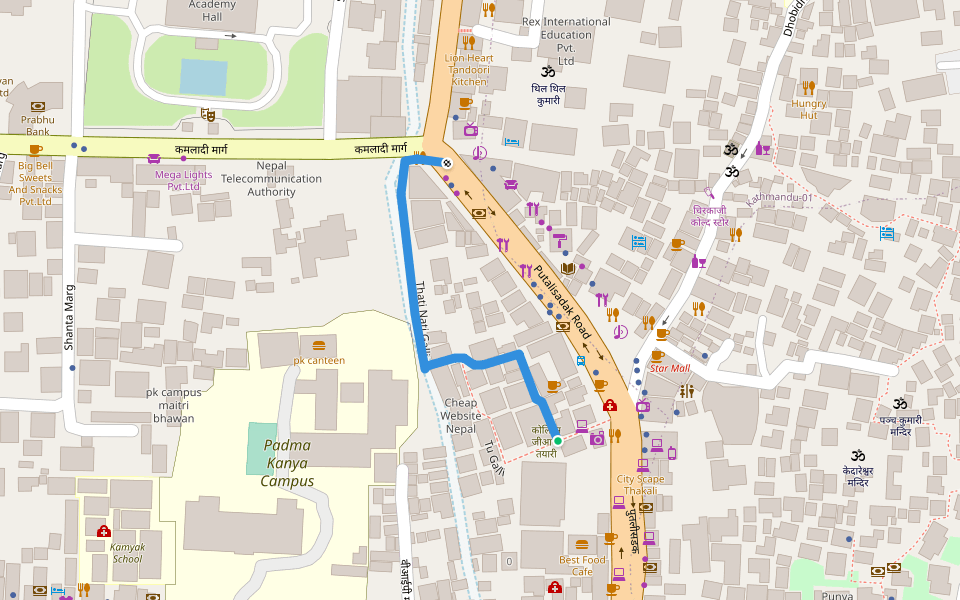 Thati Nati Galli in Bagmati Province | Walking Map