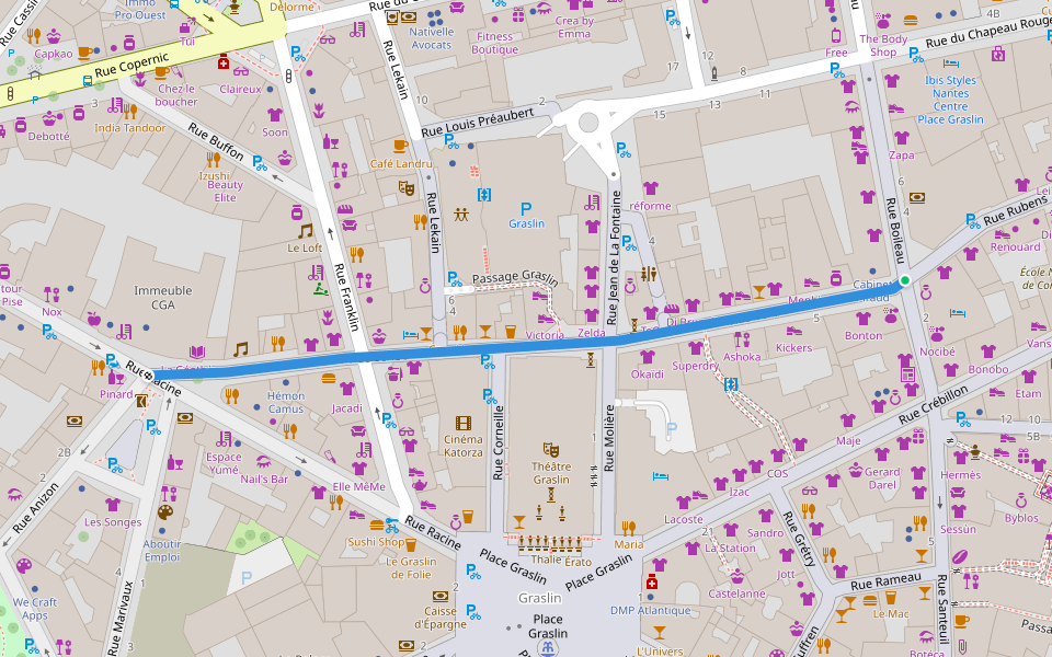 Rue Scribe Walking And Running Trail - Nantes, Pays de la Loire | Pacer