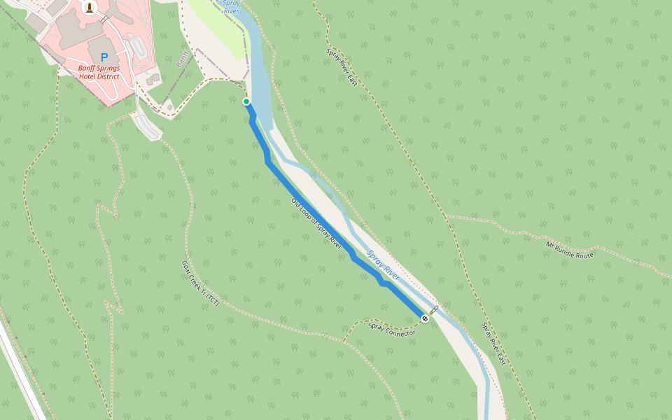 Old Loop of Spray River Walking And Running Trail - Banff, Alberta | Pacer