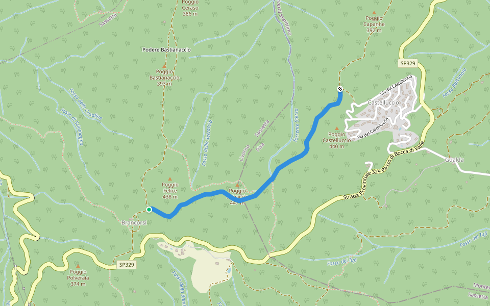 Old road to Monteverdi | Walking Map