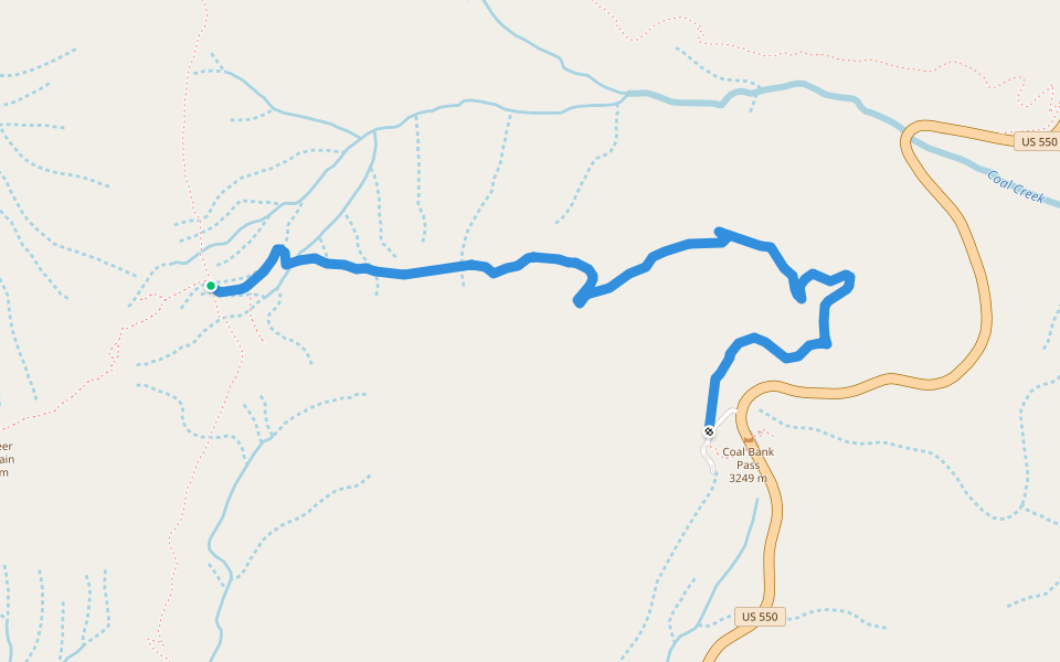 Pass Trail in Colorado | Walking Map