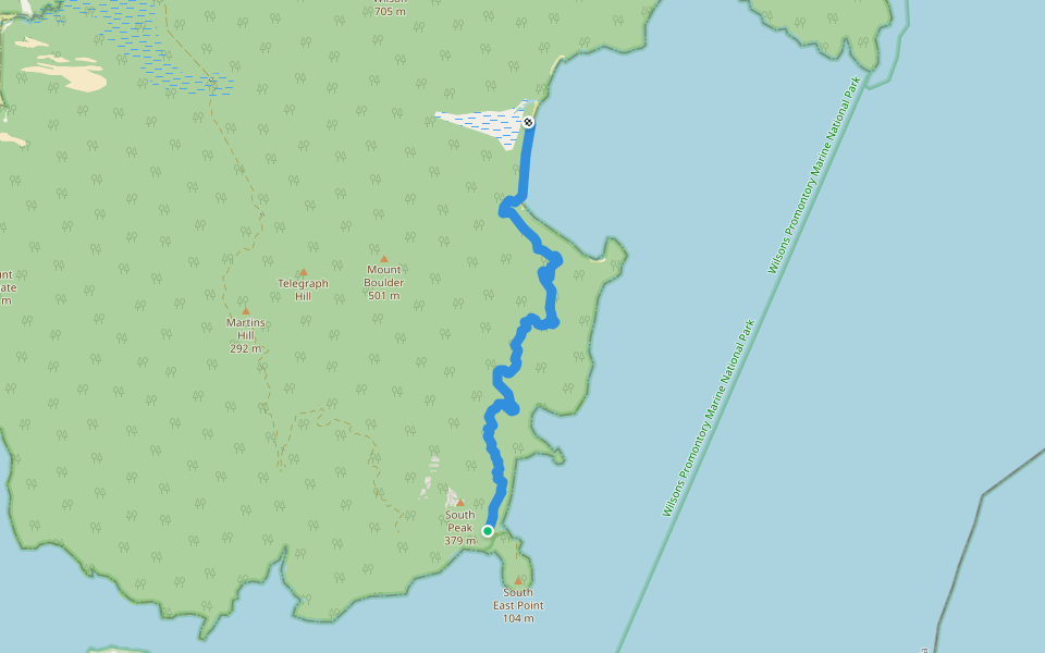 Waterloo Bay-South East Point Walking Track in Victoria | Walking Map