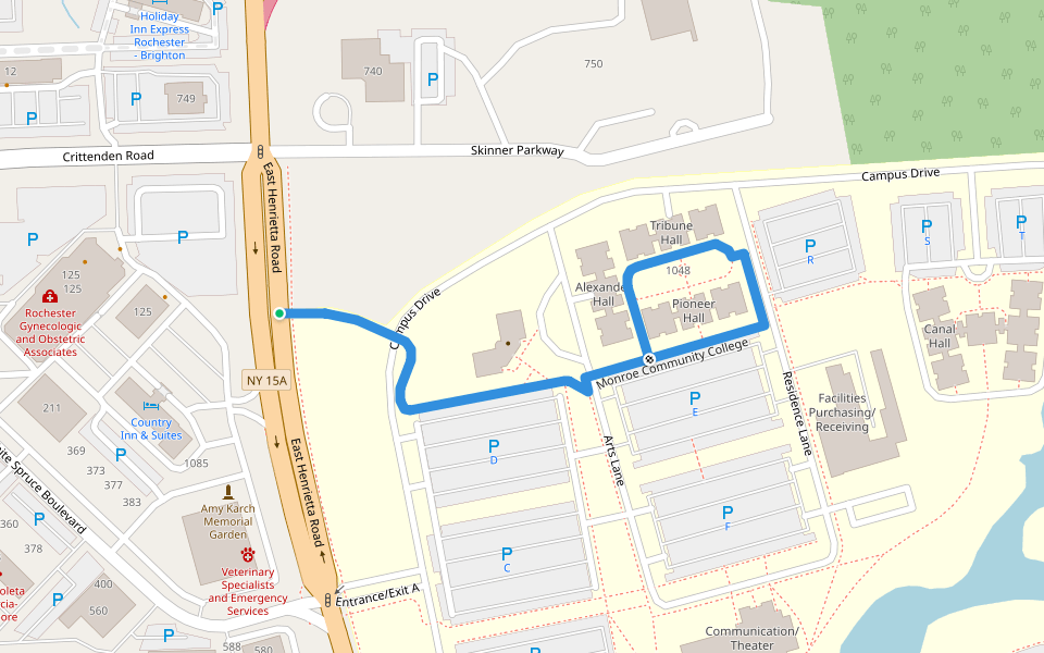 Monroe Community College in New York | Walking Map
