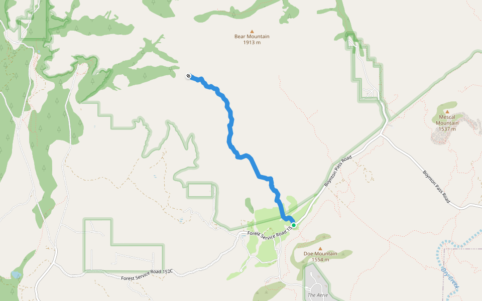 Bear Mountain Trail in Arizona | Walking Map