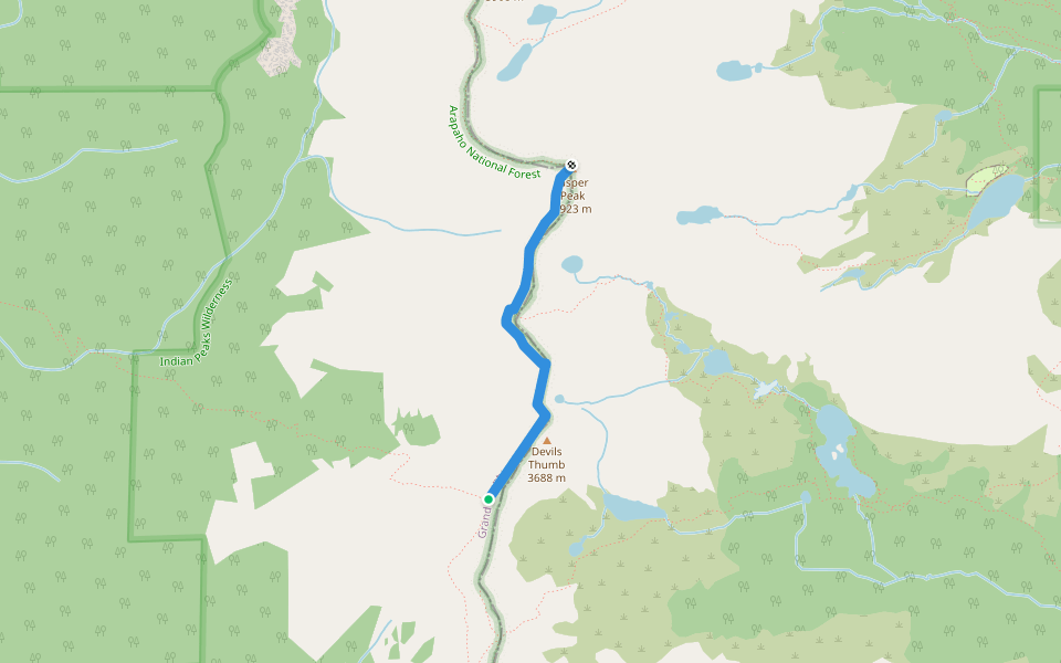 Mount Jasper South Route Hiking Trail - Nederland, Colorado | Pacer