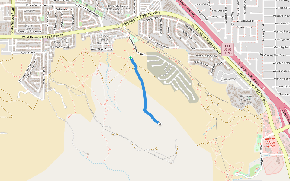 Panoramic View Trail in Nevada | Walking Map