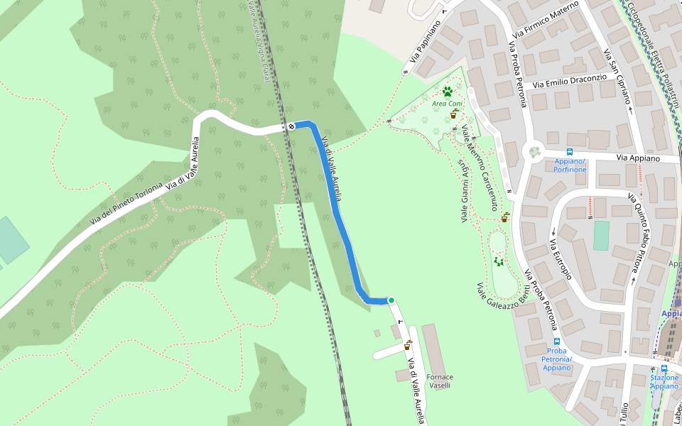 Via di Valle Aurelia in Lazio | Walking Map